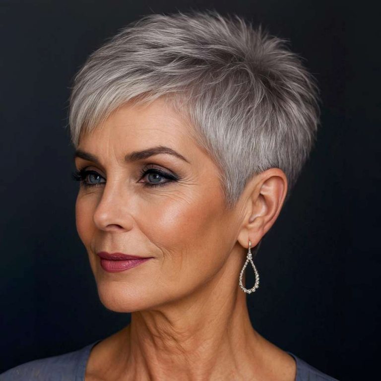 Timeless Silver Pixie Cuts for Elegant Modern Women - Likeeed
