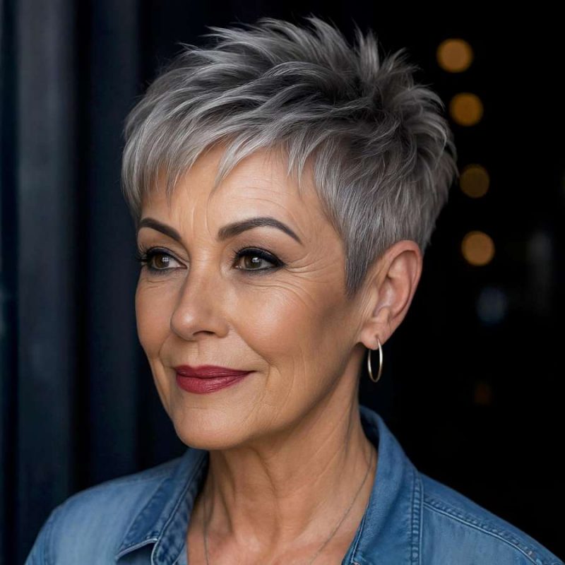 Timeless Silver Pixie Cuts for Modern Elegance - Likeeed