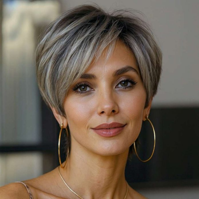 Sophisticated Silver Pixie Cuts with Precision and Flair - Likeeed
